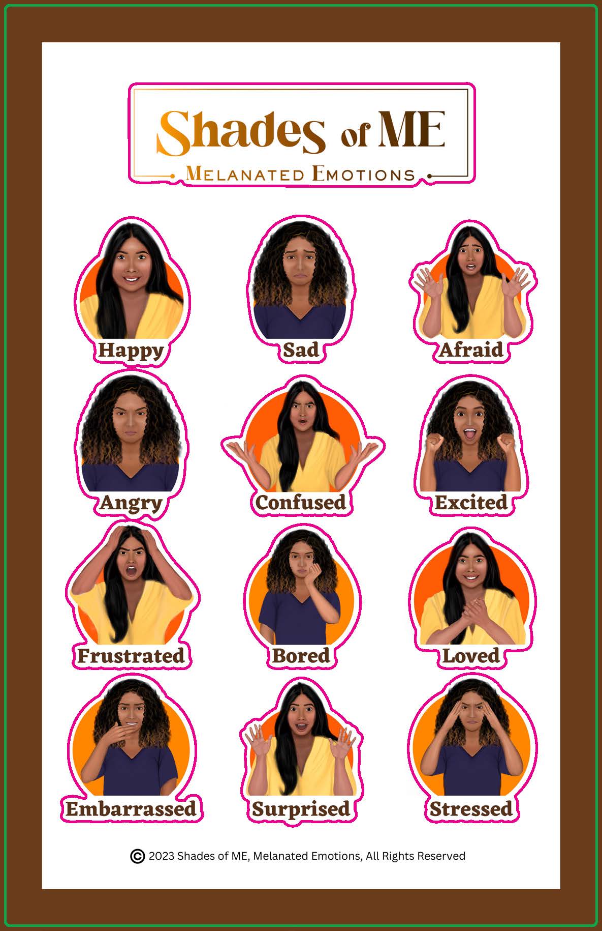 Shades of ME - Feelings Chart - Women