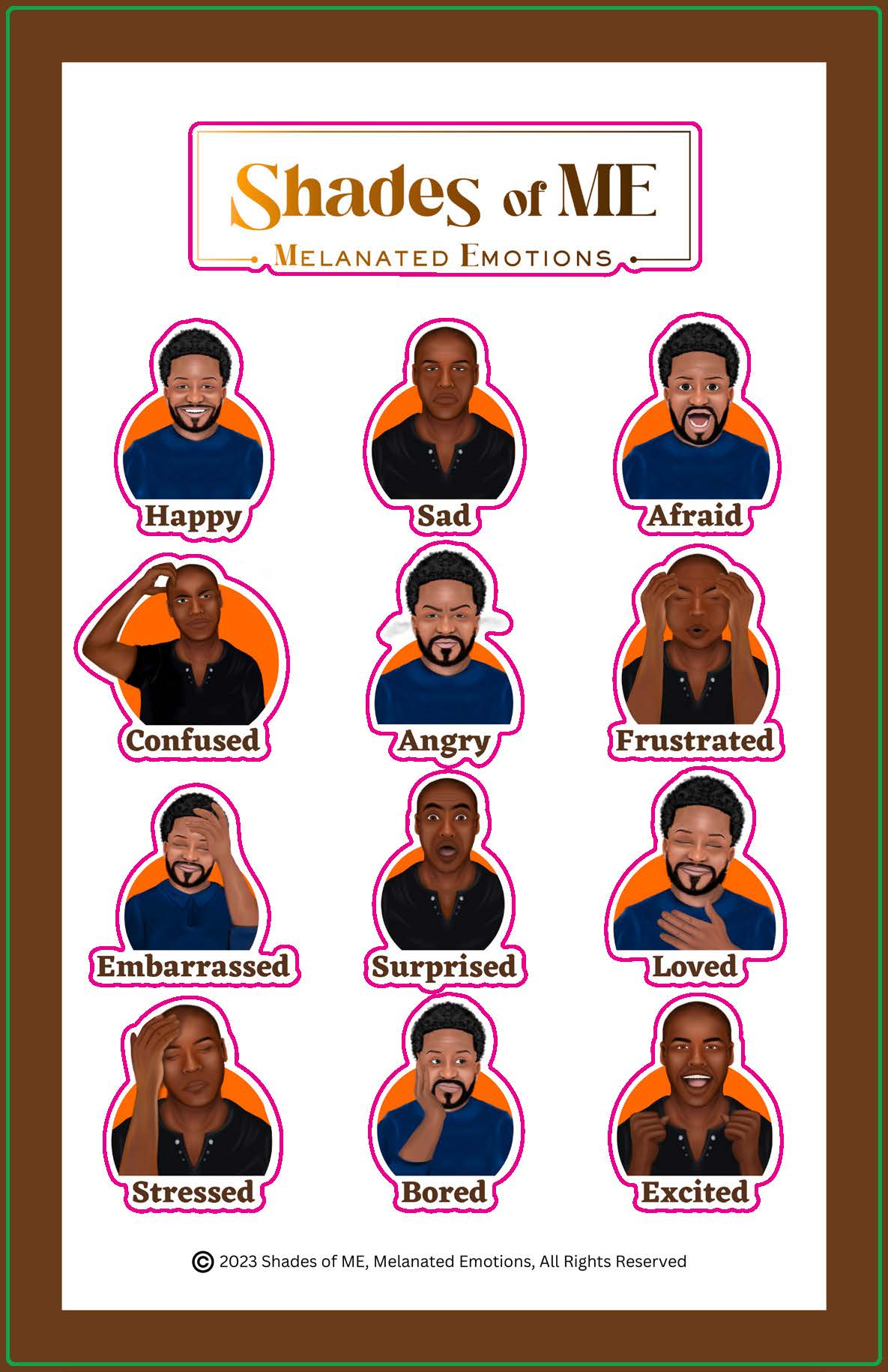 Shades of ME - Feelings Chart - Men